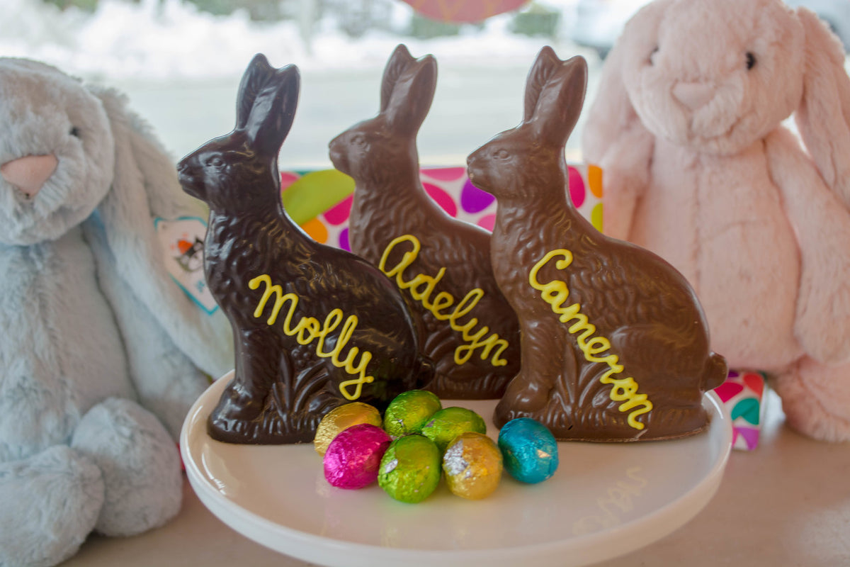 Personalized Chocolate Name Easter Bunny – KANDY KORNER
